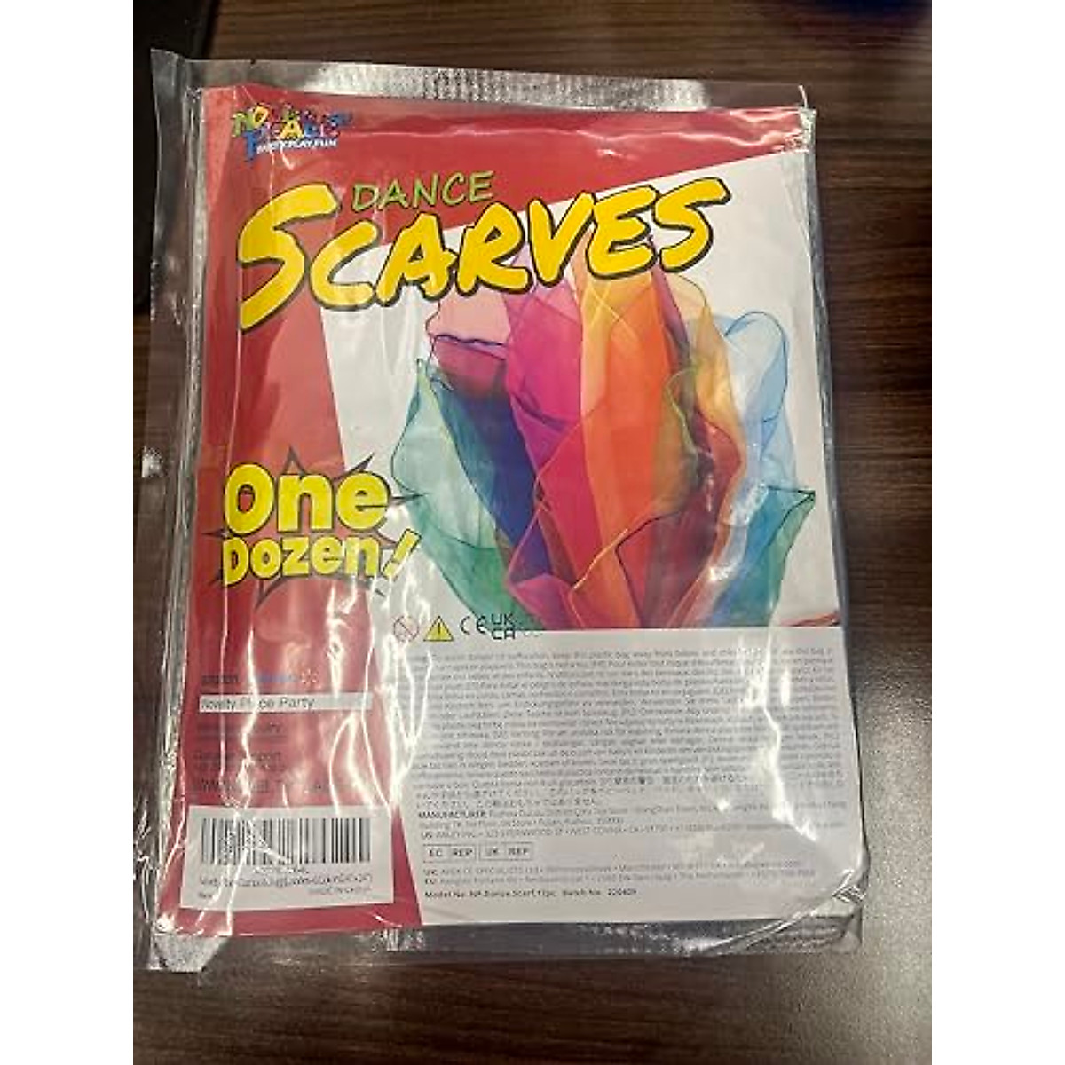 Novelty Place 12Pcs Dance Juggling Scarves, Silk Square Play Scarves for toddlers and kids - Performance Props Musical Instrument Accessories - 6 Colors