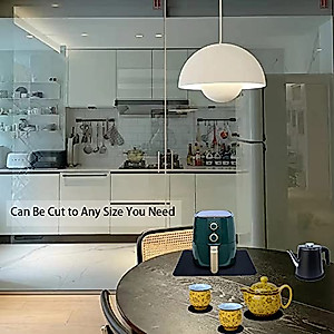 2 Pcs Heat Resistant Mat for Air Fryer, Air Fryer Mat for Counter Heat Resistant, Kitchen Countertop Protector Mat 17.3x11.8 Inch, Kitchen Appliance Non-slip Mat for Coffee Maker, Blender, Air Fryer