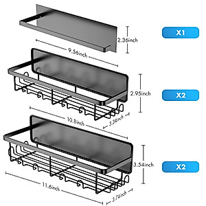 Magnetic Spice Rack for Refrigerator, Magnetic Shelf with Paper Towel Holder, Moveable Kitchen Refrigerator Seasoning Storage Rack Fridge Magnet Organizer, Kitchen Gadgets for Refrigerator, Microwave