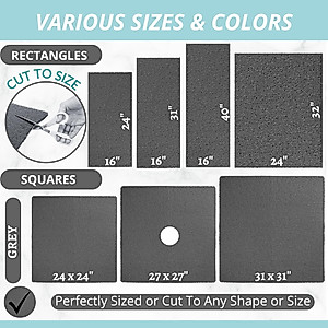 ENKOSI Square Shower Mat Non Slip - Loofah Shower Mats for Showers Anti Slip - Bathroom Shower Mat - Non Slip Shower Mats - Non Slip Shower Mat for Elderly - Shower Mat Square (Gray 24x24)