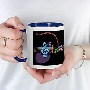 CafePress Neon Guit Notes OV Mug Ceramic Coffee Mug, Tea Cup 11 oz