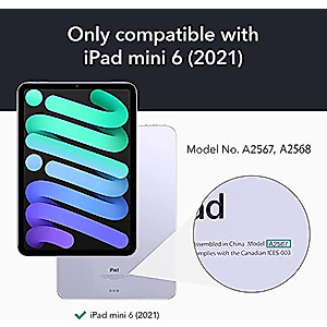 LTROP Newest iPad Mini 6 Case 2021,iPad Mini 6th Generation Case 8.3-Inch,iPad Mini 6th Gen Case for Kids,Built in Screen Protector, Shockproof Handle Stand Case for iPad Mini 6 2021 8.3”, Blue