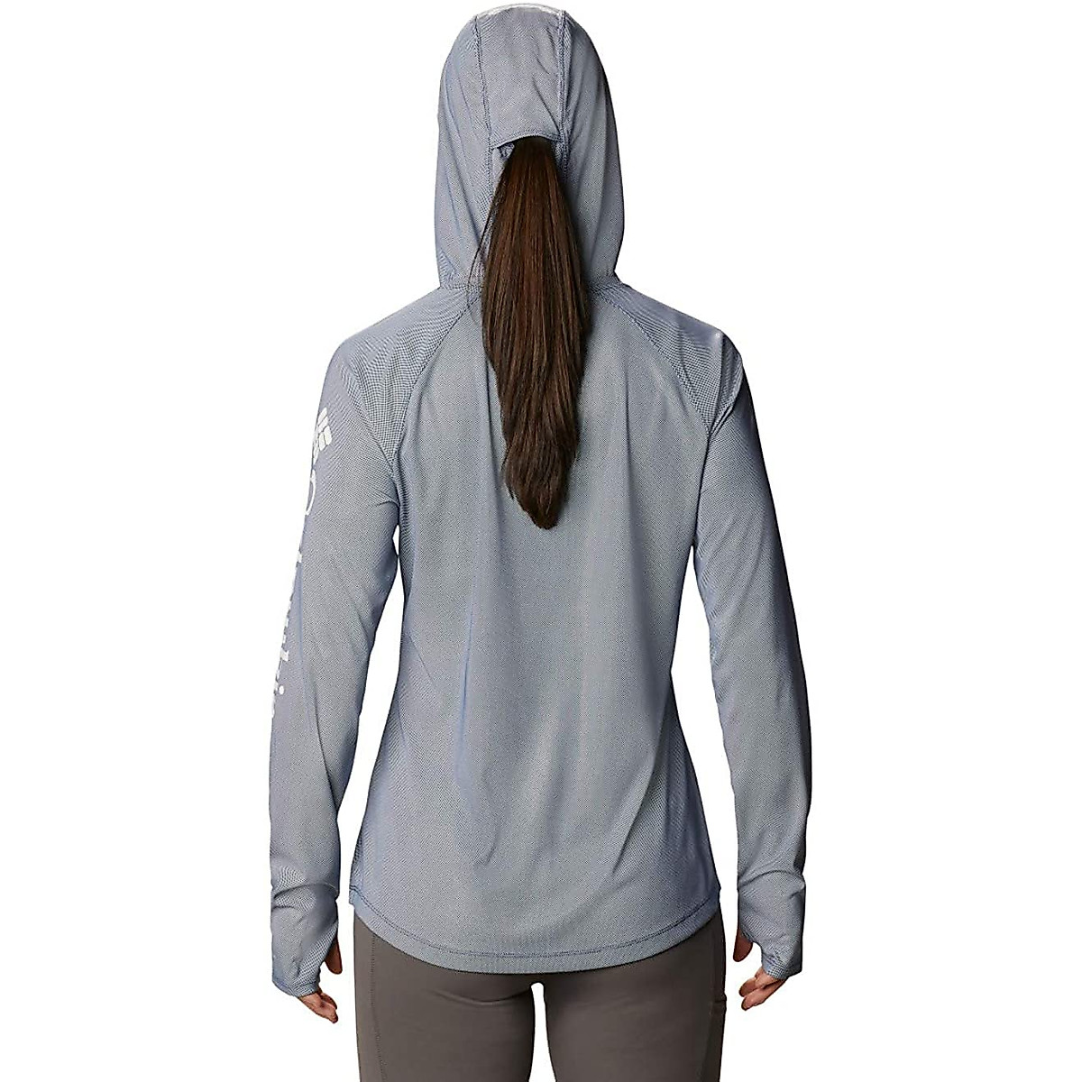 Columbia Women's PFG Tidal Deflector Hoodie, Breathable, UV Sun Protection, Harbor Blue, XX-Large