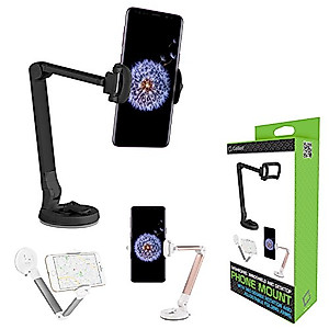 Adjustable Cell Phone Holder Desk Stand – Folding Desktop Mount with Universal Phone Dock Cradle for All Mobile Phones – Case Friendly (Pink)