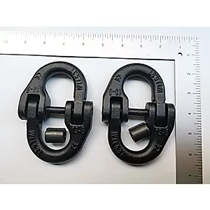 DLLRV Trailet Safety Chain Connector Link 1/2 inch, Tow Hitch HammerLock, 12000 Lbs Loading, Coupling Link. (Two Pack)
