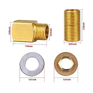 Wall Mount Faucet Installation Kit COOLWEST 1/2 IPS to 1/2" Male Backsplash Mounting Kit Connector Adapter Set for Commercial Kitchen Prep & Utility Sink