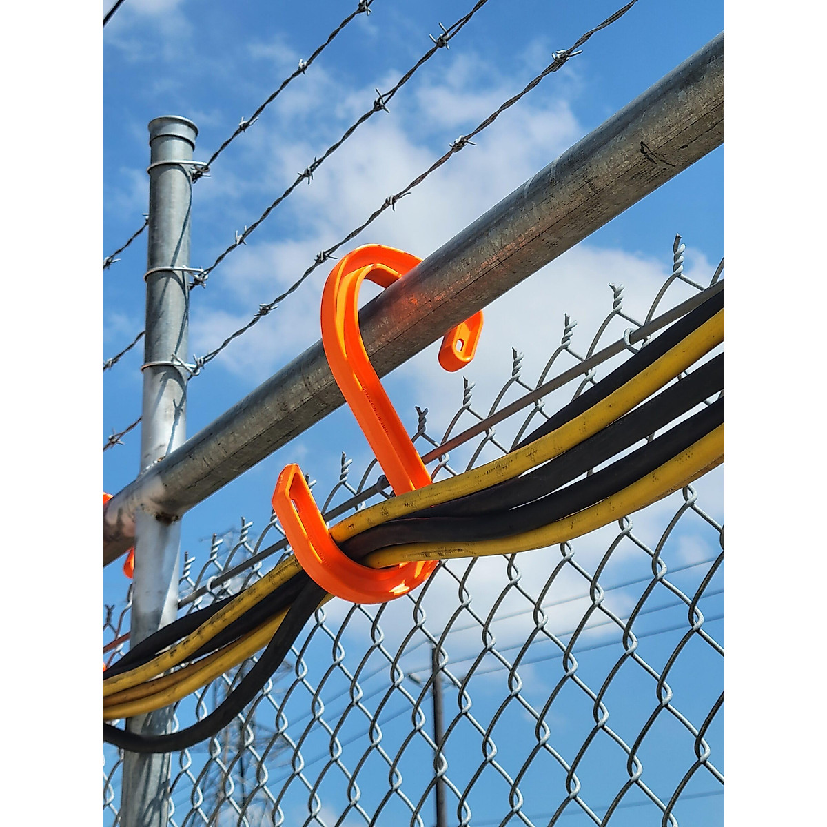 HIGH 5 Hook Single - Heavy Duty, Industrial Safety Hook for Hanging Cables, Cords, Hoses and Welding Leads. 250 lb Capacity (Box of 20)