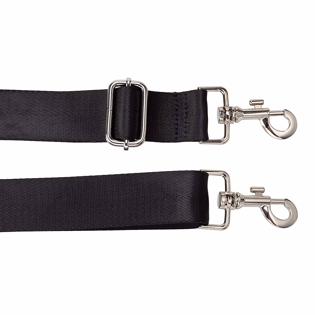 Allzedream Bag Shoulder Strap Replacement Laptop Travel Duffle Bags Padded Adjustable (Black, Silver Hardware)