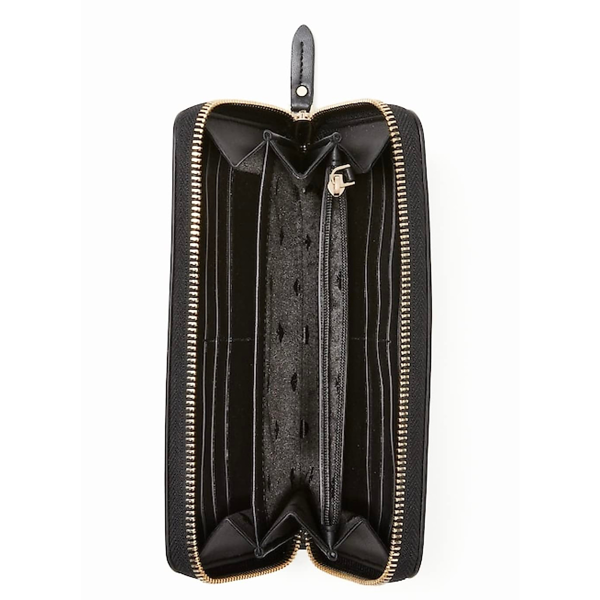 Kate Spade Ella Apple Toss Embroidered Large Continental Zip Wallet Black Multi