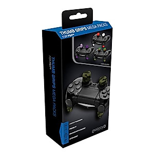 Gioteck TGMP - Thumb Grips for PS4 - Megapack Protection/Caps/Caps for Joystick PlayStation 4 - Non-Slip - Aid to Sight - PS4 Controller Protector (Pack of 4)