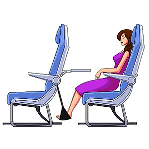 Sleepy Ride - Airplane Footrest Made with Premium Memory Foam - Airplane Travel Accessories - Helps to Prevent Swelling and Soreness - Provides Comfort for Shorter Legs (Jet Black)