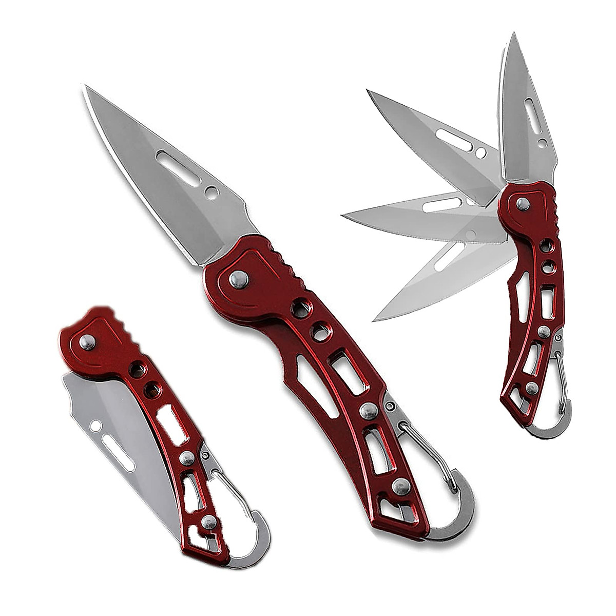 Pocket Folding Knife, Tactical Knife, Super Sharp Blade only 2.2 inch, Good for Camping Survival Indoor and Outdoor Activities, Easy-to-Carry, Mens Gift (Red)