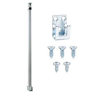 Baomain Patio Door Security Bar Fits 28" to 48" Wide Door Works on Double Hung & Sliding Window (Silver)
