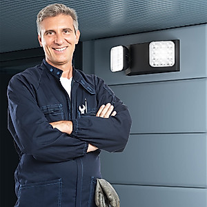 SPECTSUN 6 Packs Black Led Exit Sign with Emergency Lights &Battery Backup -Adjustable Hardwired 2 LED Head-UL Certified-120-277VAC/Commercial Emergency Lights Fixtures for Home/Business.