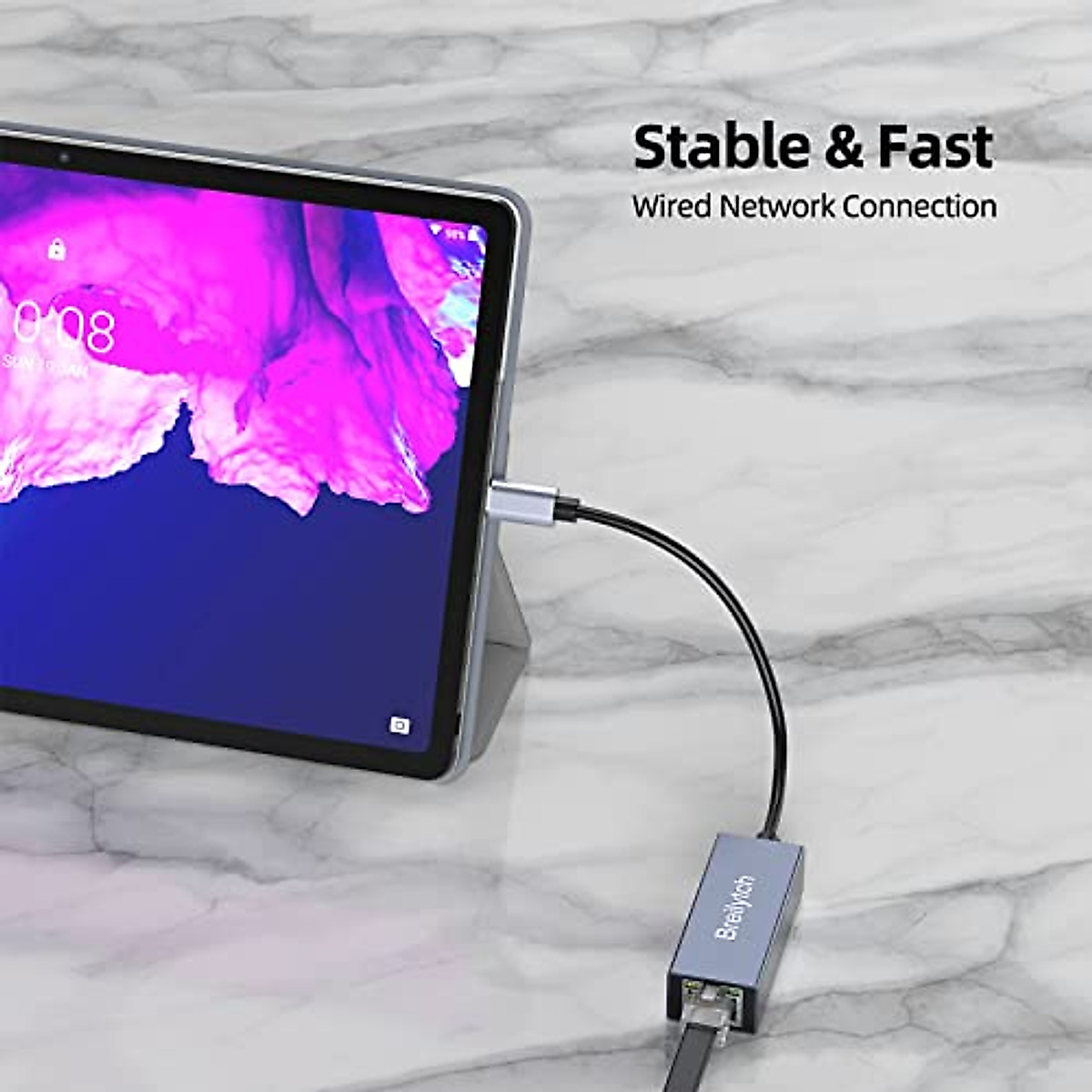 USB C to Ethernet Adapter,RJ45 to USB-C Thunderbolt 3 Type C Gigabit Network 1000Mbps LAN Converter Compatible with MacBook Pro Air iPad Pro Galaxy S22 S21 Surface Book Chromebook Dell XPS