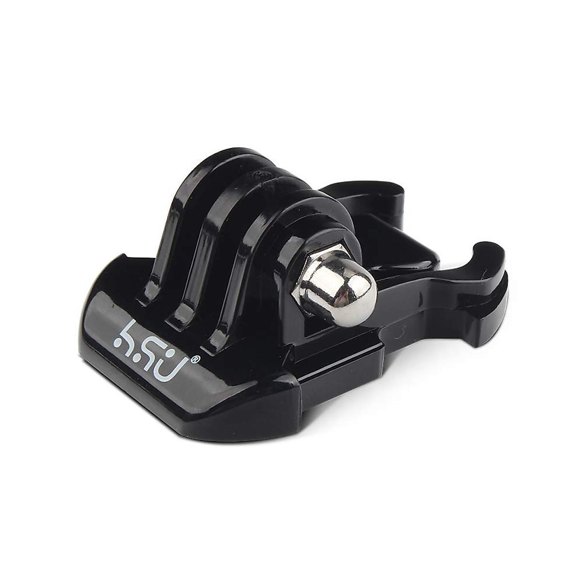 HSU Quick Release Buckle Clip Basic Base Mount, Long Thumb Screw Accessory Kit for GoPro Hero 13 12 11 10 9 8 7 6 5 4 3+ 3 AKASO Campark and Other Action Cameras (4 Pack, Black)