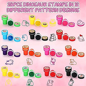 28pcs Capybara Party Stamp for Kids, Cute Capybara Self Inking Stampers Great for Birthday Favors Rewards Goody Bag Stuffers Classroom Crafts DIY Card Making