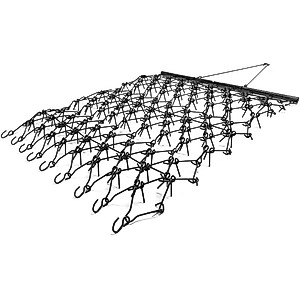 Titan Attachments Heavy Duty Drag Harrow 7 FT x 8 FT Leveling Grading Steel Mesh, 3/8in Tines, Tow Behind Agricultural-Style Drag