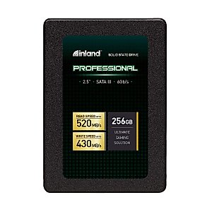 INLAND Professional 256GB SSD 3D TLC NAND SATA III 6Gb/s 2.5" 7mm Internal Solid State Drive (256GB)