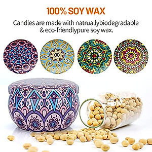 DEELUBAN Scented Candles Gifts for Women, Aromatherapy Candles for Home Scented, 4 Pack Soy Candles Lavender Candle for Girlfriend Mom Spa Dinner Birthday Valentine Halloween Thanksgiving Gifts