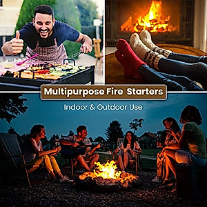 Dextreme Fire Starter Pack of 144/48 Natural Fire Starters Cubes for Wood Stoves, Campfires, BBQ, Grill Pit, Fireplace, Charcoal, Smokers and Camping - Easy to Ignite and Non Toxic… (48 Squares)