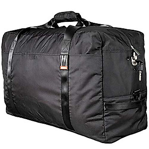 Dime Bags Omerta Cleaner | Large Carbon-Lined Duffle Bag | Lockable Zippered Carbon Filter Bag (Black)