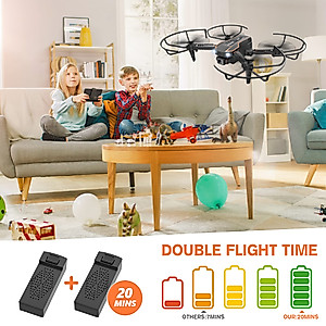 AVIALOGIC Mini Drone with Camera for Kids, Remote Control Helicopter Toys Gifts for Boys Girls, FPV RC Quadcopter with 1080P HD Live Video Camera, Altitude Hold, Gravity Control, 2 Batteries, Black