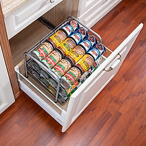 Rice rat Can Organizer for Pantry, Can Rack Can Storage Dispenser for Canned Food (3 tiers)