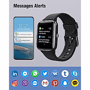 ASIAMENG Smart Watch for iOS and Android Phones IP68 Waterproof, Fitness Tracker Watch with Heart Rate/Sleep Monitor Steps Tracker Calories Counter Smartwatch for Men Women