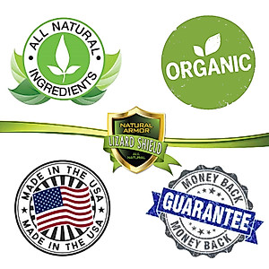 Natural Armor Lizard & Gecko Repellent Spray - Powerful Peppermint Formulation Repels All Types of Lizards & Geckos and Works Better Than Ultrasonic Gimmicks – 128 fl oz - Gallon Ready to Use