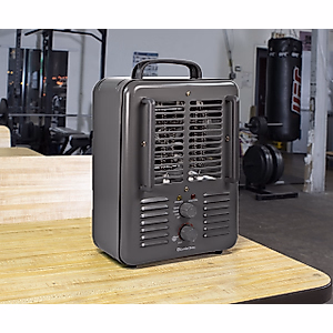 Comfort Zone Electric Portable Milkhouse Style Utility Space Heater with Adjustable Thermostat, Overheat Protection, and Safety Tip-Over Switch, Ideal for Garage or Greenhouse, 1,500W, CZ798