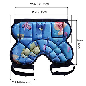 STONEKISS Kids Hip Pad Butt Protective Gear Youth Padded Shorts for Ski Ice Skate Snowboard Hockey Soccer Red