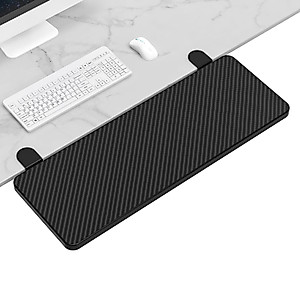 OUGIC Ergonomics Desk Extender Tray, 29.5"x9.5" Punch-Free Clamp on, Foldable Keyboard Drawer Tray, Table Mount Arm Wrist Rest Shelf, Computer Elbow Arm Support