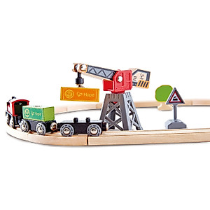 Hape Cargo Delivery Loop Train and Railway Toy Set
