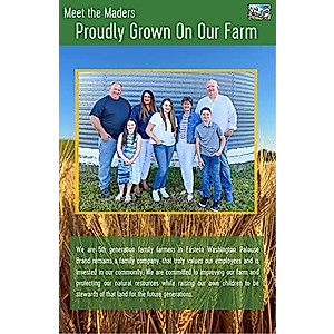 Soft White Wheat Berries | 5 LBS | Family Farmed in Washington State | 100% Desiccant Free | Non-GMO Project Verified | 100% Non-Irradiated | Kosher | Field Traced | Burlap Bag