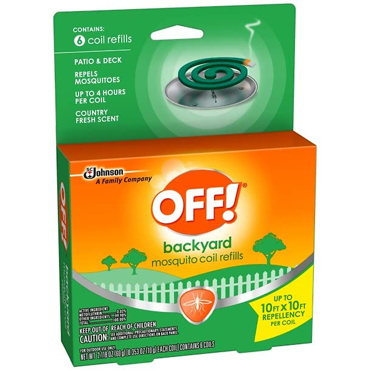 OFF!. S C Johnson Country Fresh Scent Mosquito Coil III Refills, 6 Refills (Pack of 6)