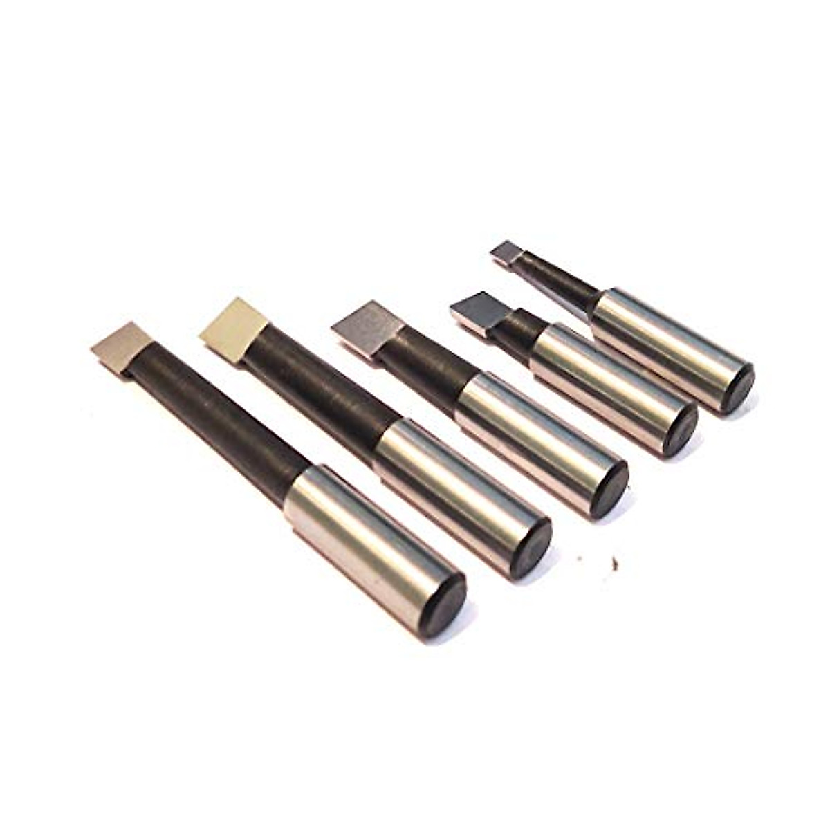 Boring Head 2" for Milling & Lathe Machine 1 Div: 0.0005" & 5 Pcs HSS Boring Bars (R8 Shank (7/16 UNF Drawbar))