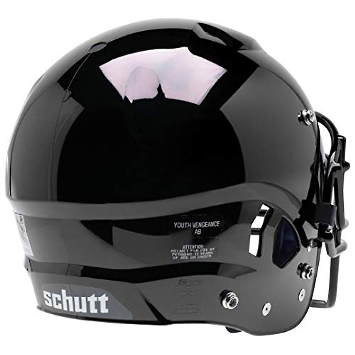 Schutt Sports Vengeance A9 Youth Football Helmet (Facemask NOT Included), Black, XXS/XS