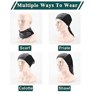 LANVODO Adjustable Neck Gaiter Face Mask for Men & Women, Reuasble Cloth Face Mask Bandana Balaclava, Breathable UV Protection Cover Scarf Shield for Running, Fishing, Hiking, Cycling