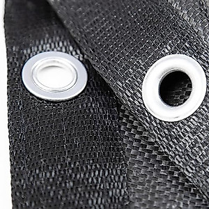 Blue Wave BWC652 12-ft x 24-ft Rectangular Rugged Mesh In Ground Pool Winter Cover,Black