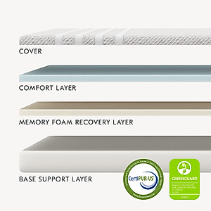 Leesa Original Foam 10" Mattress, California King Size, Cooling Foam and Memory Foam / CertiPUR-US Certified / 100-Night Trial