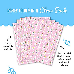 CENTRAL 23 - Llama Wrapping Paper - 6 Gift Wrap Sheets - Sassy Llamas - Pink - Birthday Wrap for Women Her Girls Teenagers