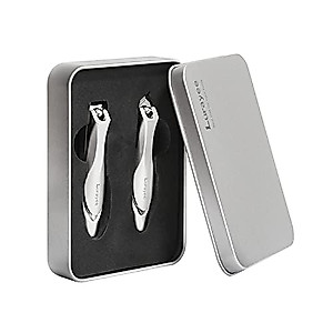 Nail Clipper Set, Professional Nail Clippers for Fingernails and Toenails, 2pcs Stainless Steel Splash Proof Nail Trimmer Nail Cutter Ingrown Toenail Thick Nails Tool Clipper Set