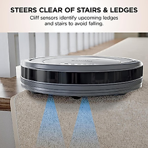 Shark ION Robot Vacuum AV753, Wi Fi Connected, 120min Runtime, Works with Alexa, Multi Surface Cleaning , Grey