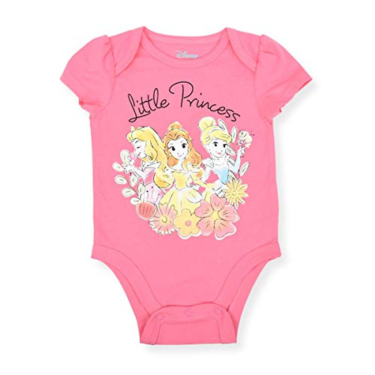 Disney Princess 5-Pack Girls Leotard Bodysuits for Infants and Newborn Babys