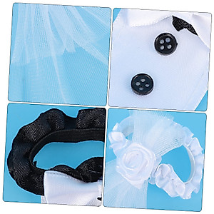 CORHAD 1 Set cup set groom gift bridemaids gifts bride decorations wedding glasses covers bride and groom flute cover wedding presents wine bottle cover dress cover