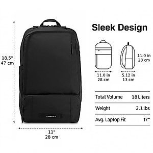 Timbuk2 Q Laptop Backpack 2.0, Eco Black