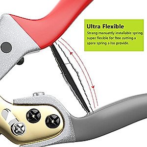 Premium Bypass Red Pruning Shears For Gardening - Heavy-Duty,Titanium Alloy High Carbon Steel Ultra Sharp Garden Shears Scissors, Perfectly Cutting Through Anything in Your Yard