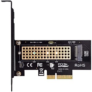 M.2 NVME SSD to PCIe 4.0/3.0 x4 Adapter, M.2 2280 2260 2242 2230 SSD to PCIe 4.0/3.0 x4 Host Controller Adapter Card with Aluminum Heatsink for PC Desktop with Full Speed