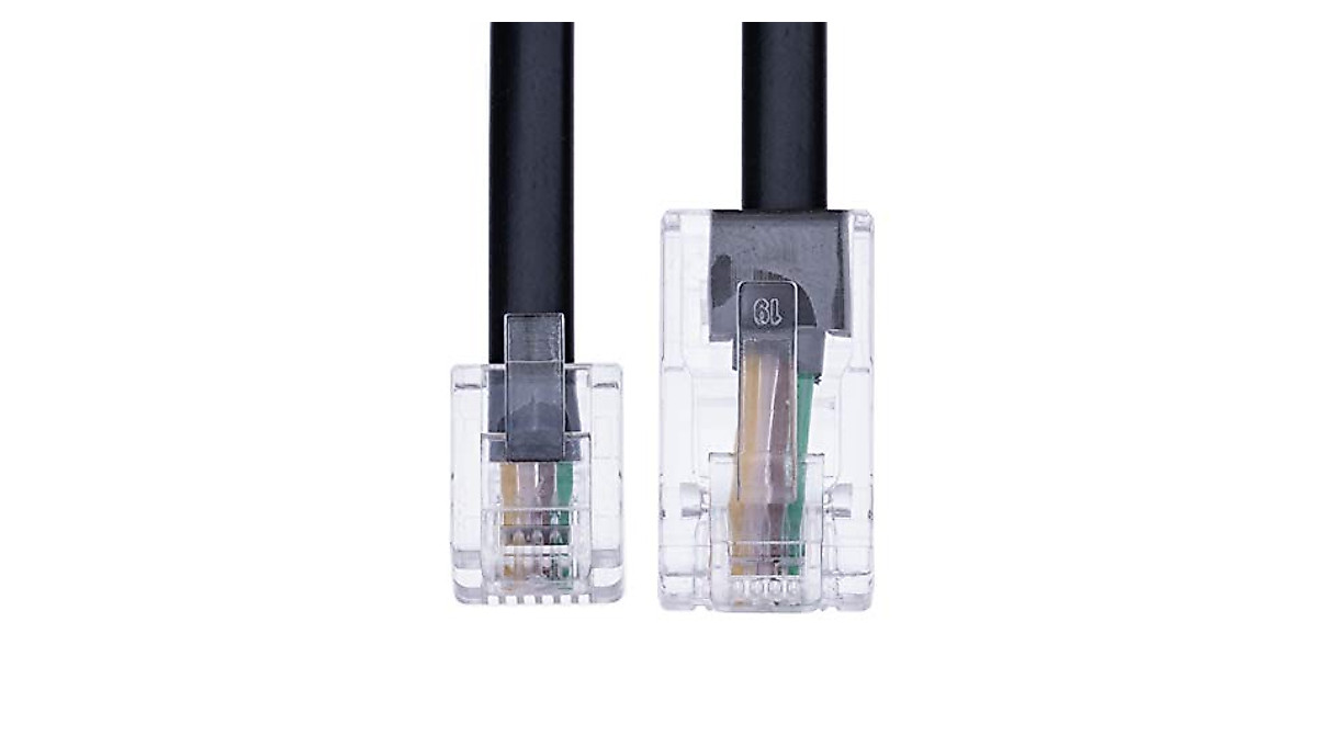 1m RJ11 to RJ45 Cable Phone Telephone Cord RJ11 6P4C to RJ45 8P8C ...